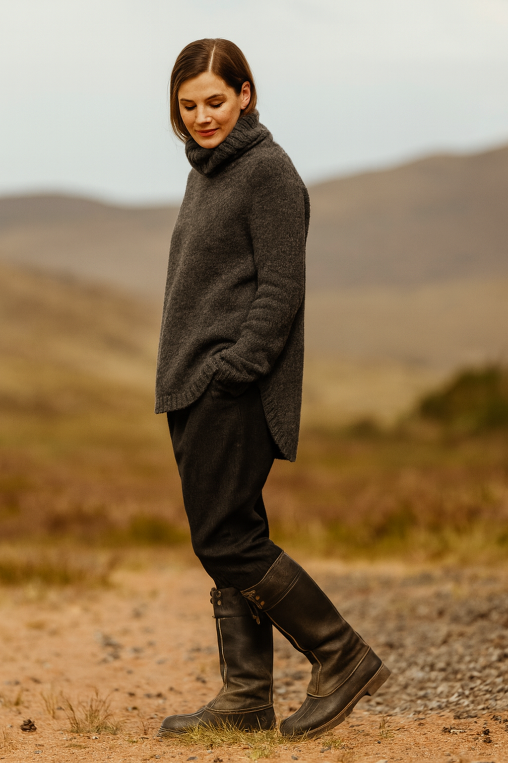 Knitting pattern - Mountain fleece sweater - Turtleneck Raglan ...